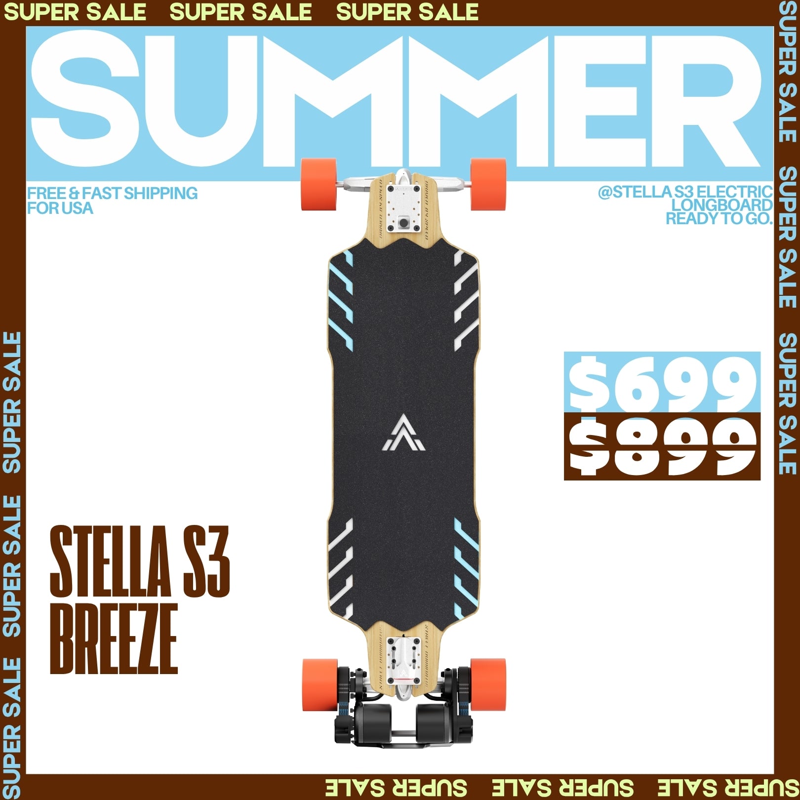 Acedeck® Stella S3 Breeze Electric Longboard